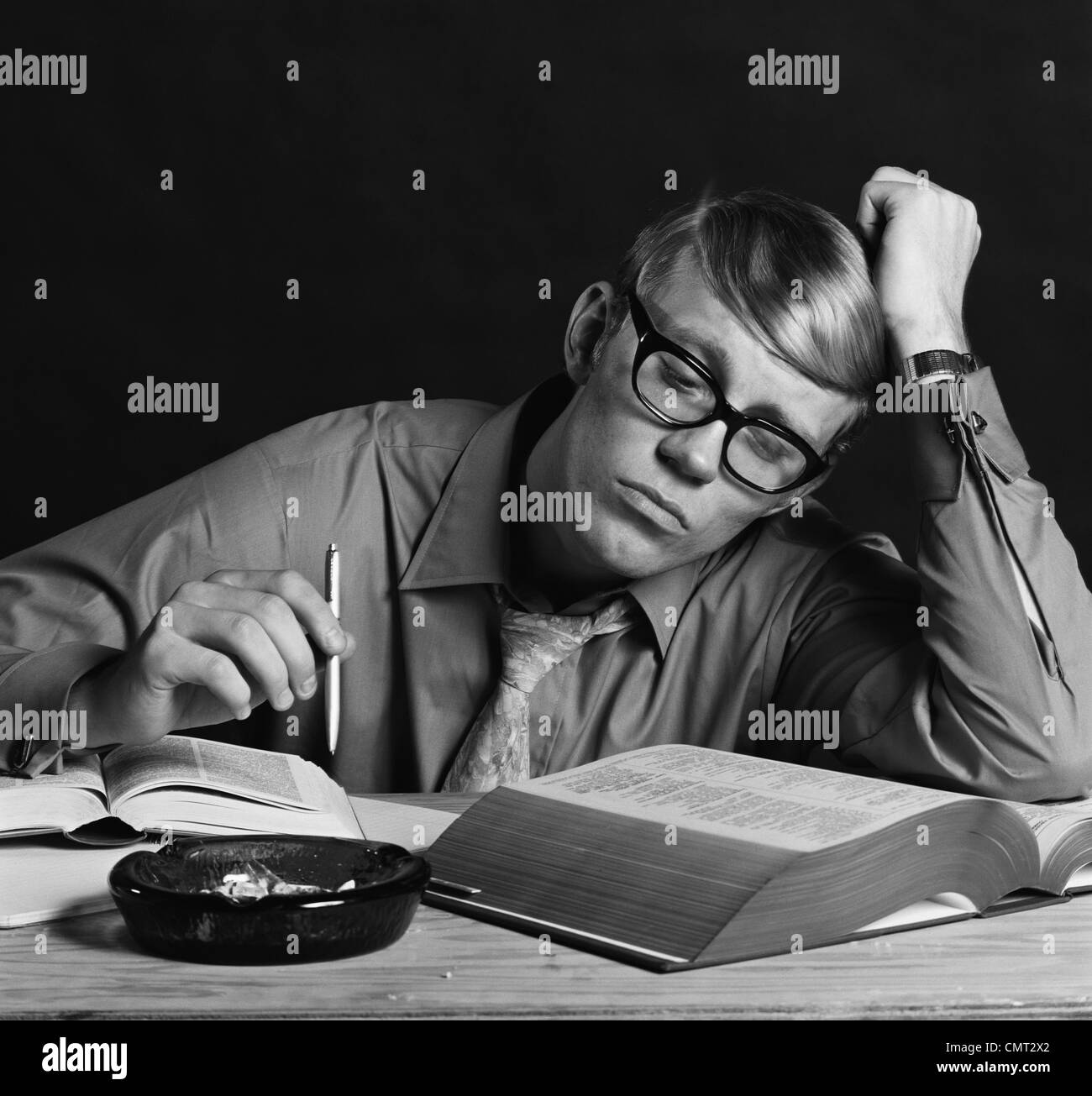 Time studying Black and White Stock Photos & Images - Alamy