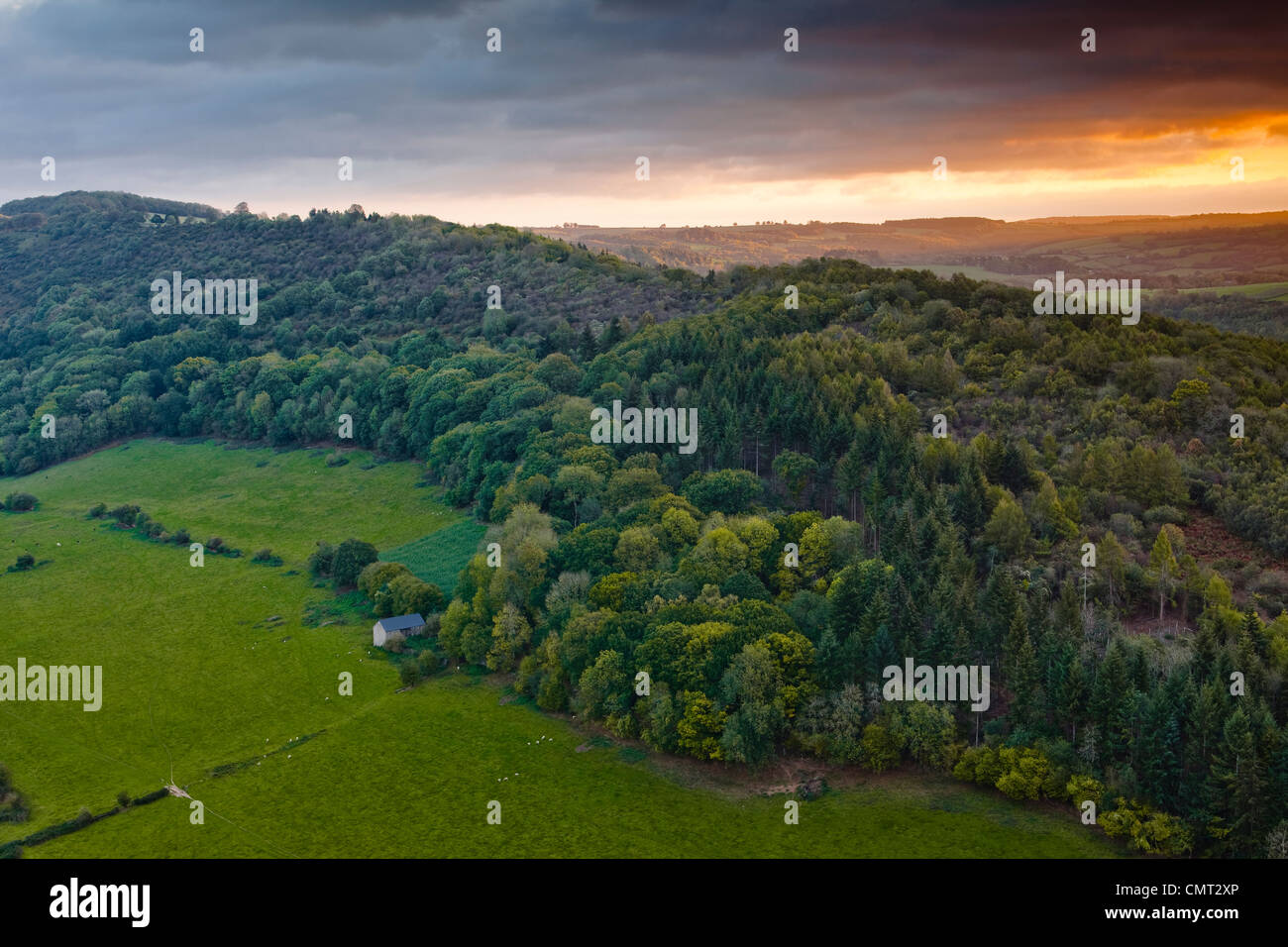 Coppet Hill in Herefordshire. It lies between Symonds Yat Stock Photo ...