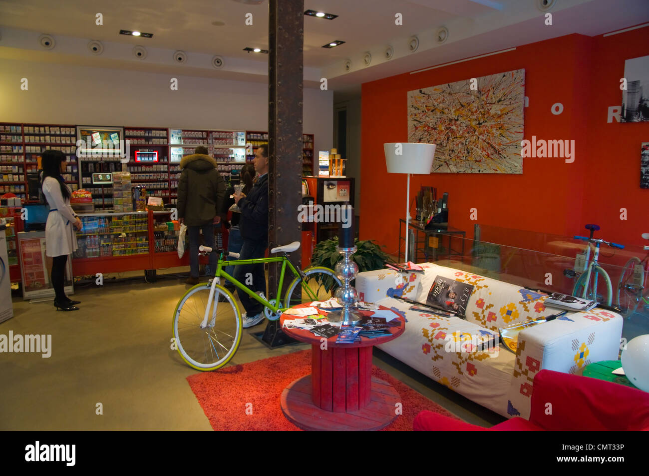 Kiosk interior Malasana district central Madrid Spain Europe Stock ...