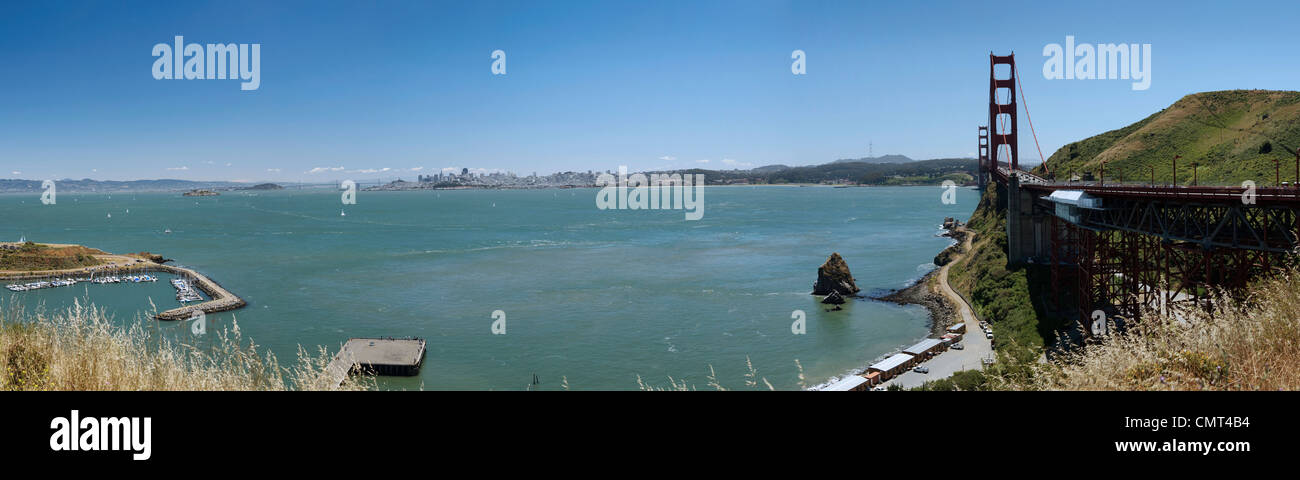 Golden Gate Bridge from Marin County California Pacific Coast Highway ...