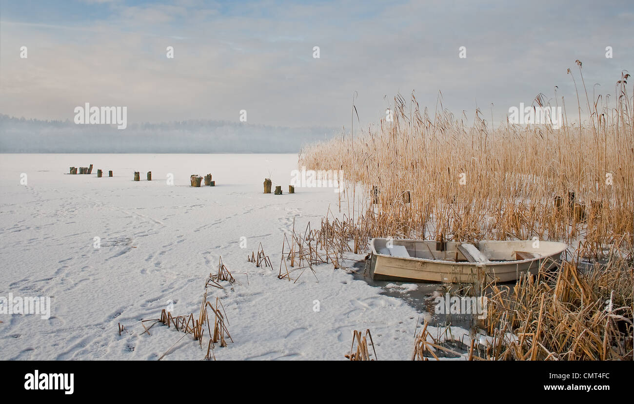 Winter lake captured in Kortowo. Olsztyn, Poland Stock Photo - Alamy