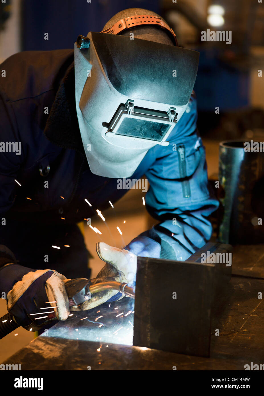 Welder working at work Stock Photo - Alamy