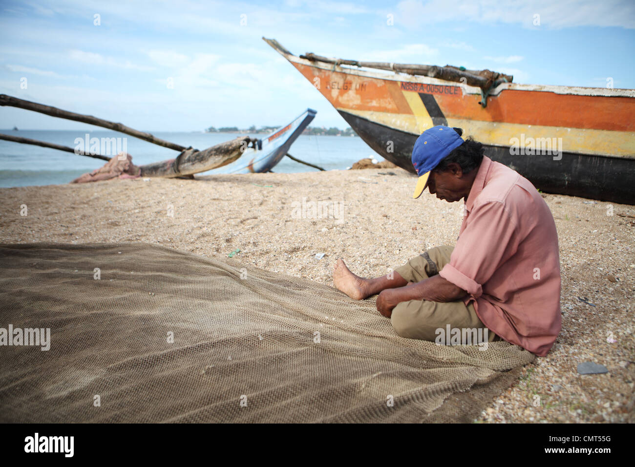 Preparing the nets hi-res stock photography and images - Alamy