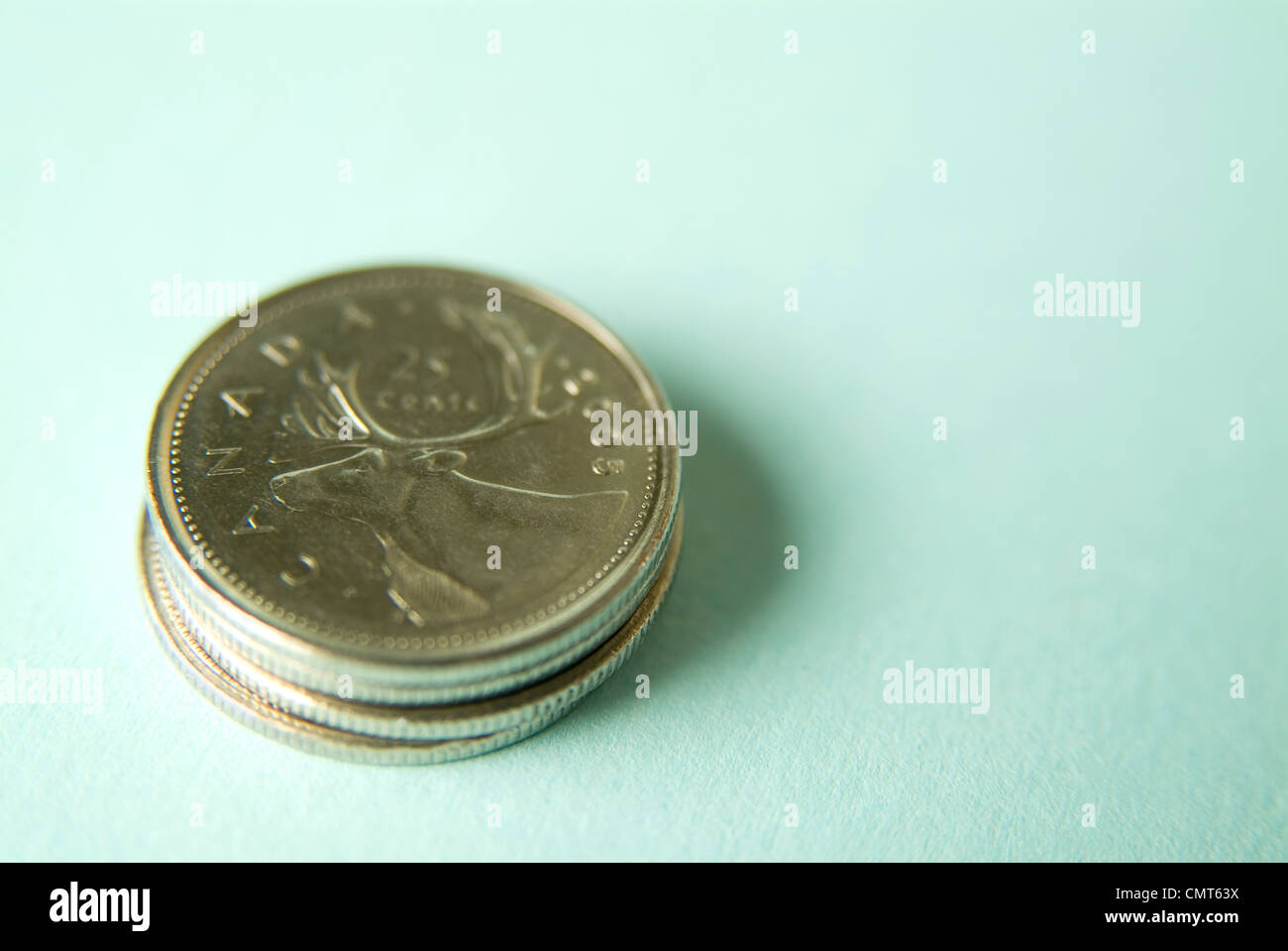 Stacks of Canadian Quarters Stock Photo - Alamy