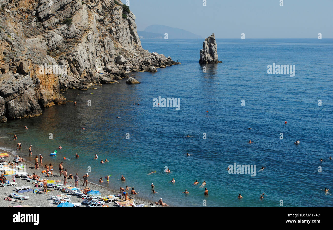 Ukraine. Autonomous Republic of Crimea. Beach. Black Sea Coast. around ...