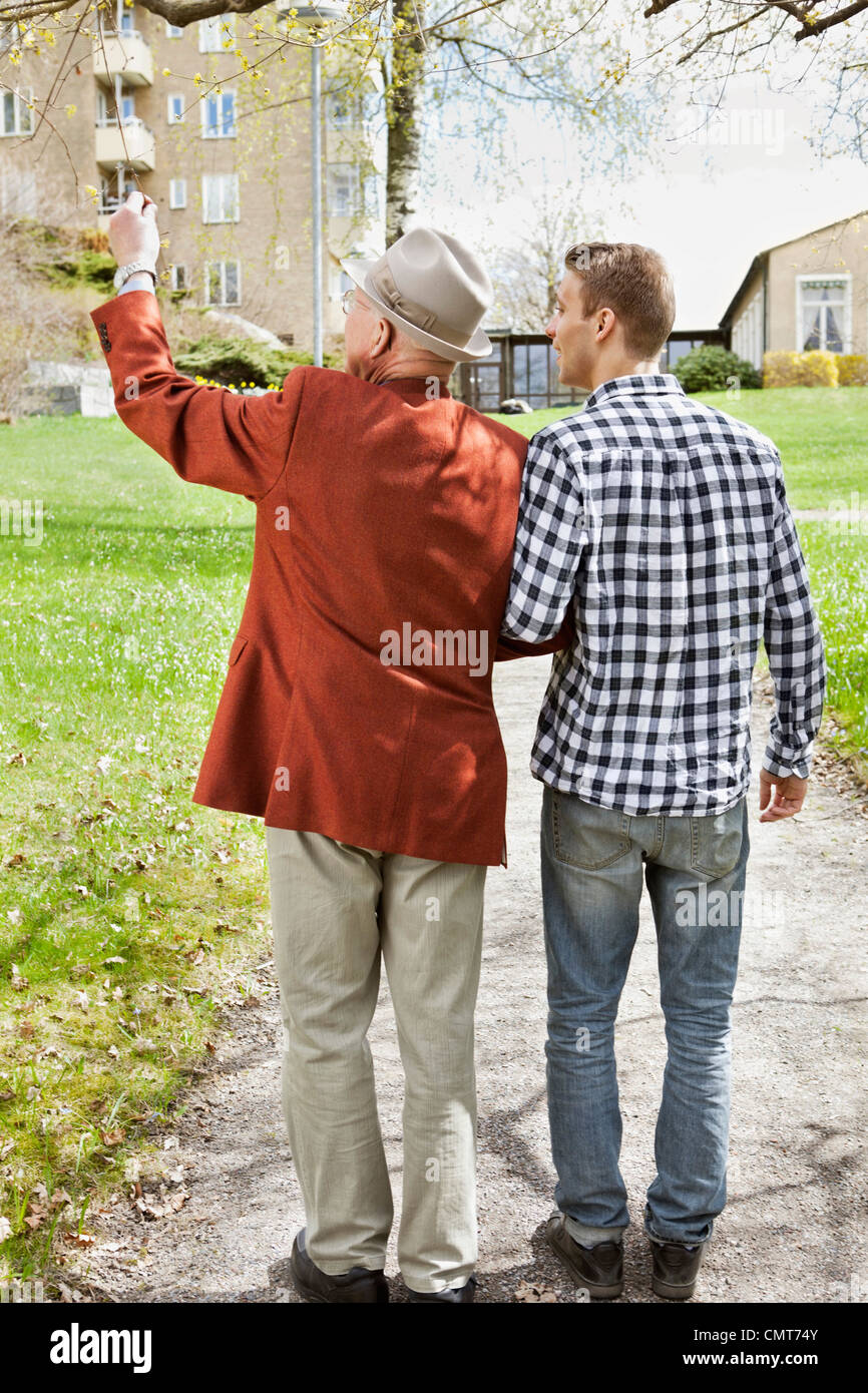 Rear view man outside hi-res stock photography and images - Alamy
