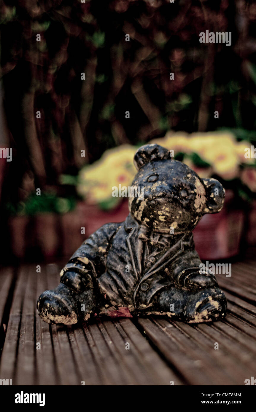 Ragged Bear Ornament in Garden Stock Photo - Alamy