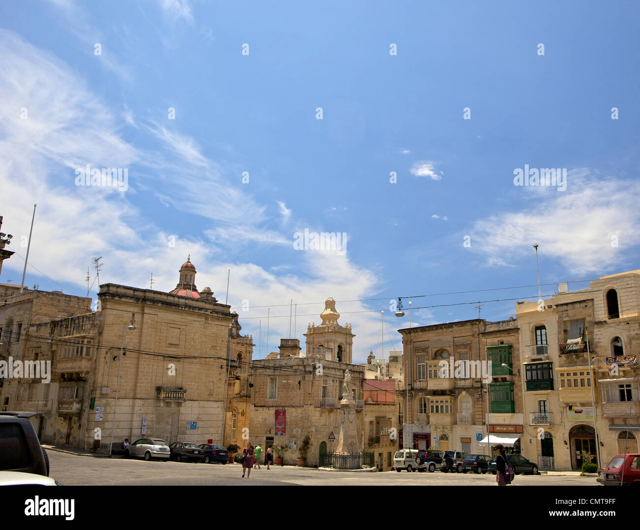 Maltese city and sky Stock Photo - Alamy