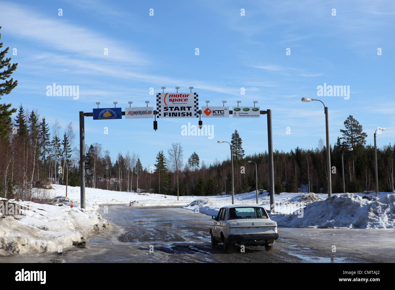 Car rally finish hi-res stock photography and images - Alamy