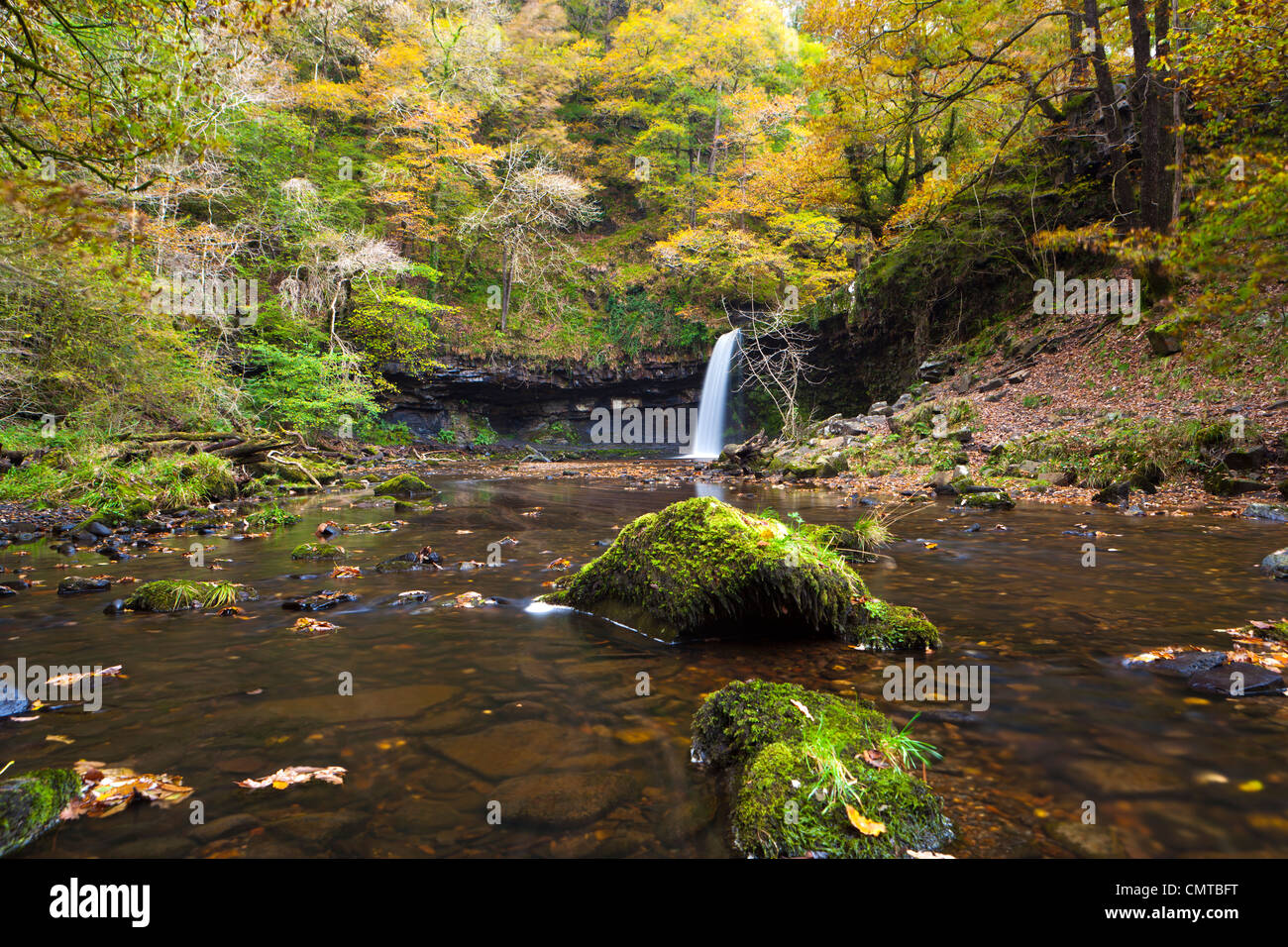 Sgwd Gwladys Waterfall Glyn Neath, Brecon Beacons National Park, Powys ...