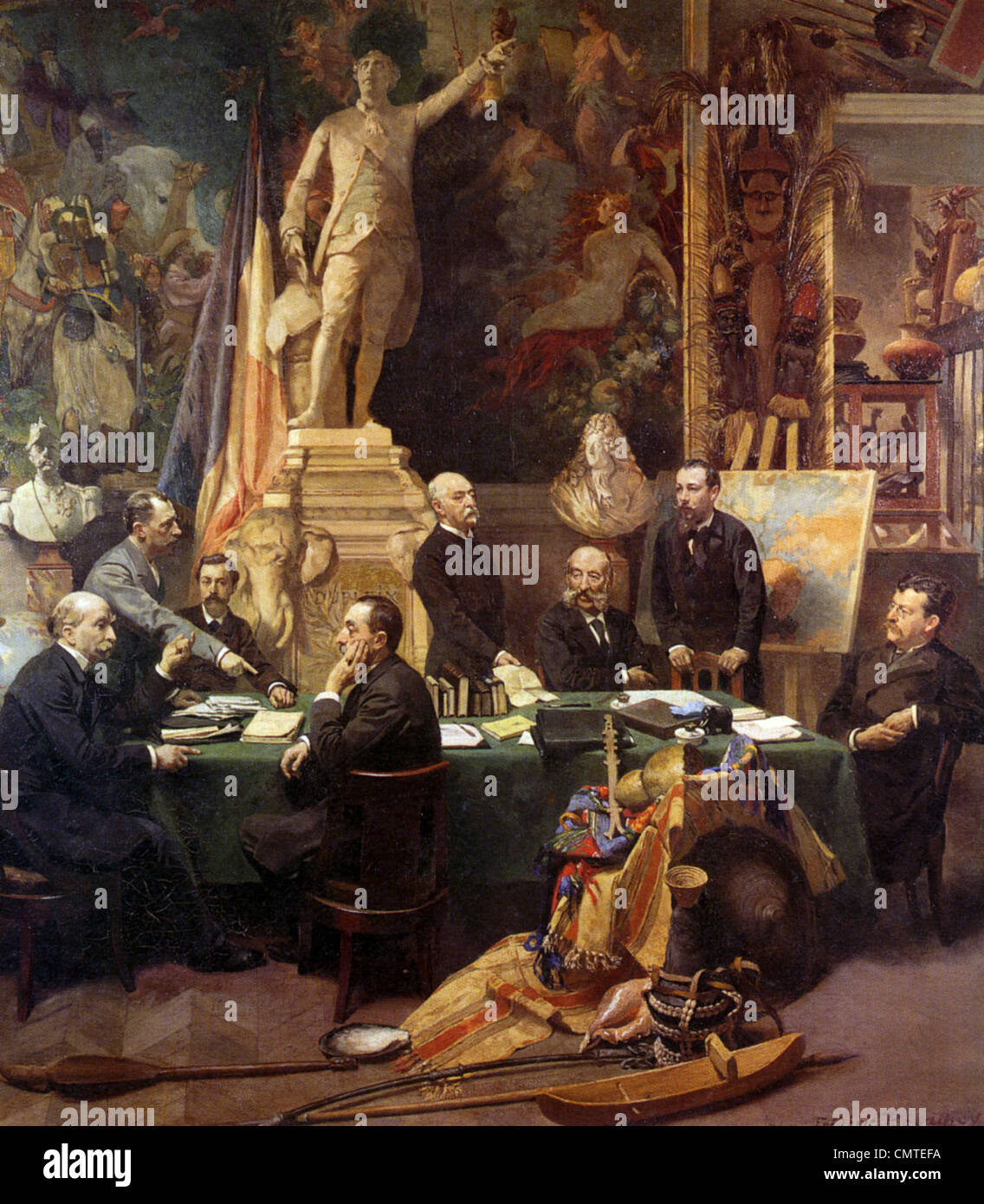 JULES FERRY (1832-1893) French Prime Minister seated third from right ...