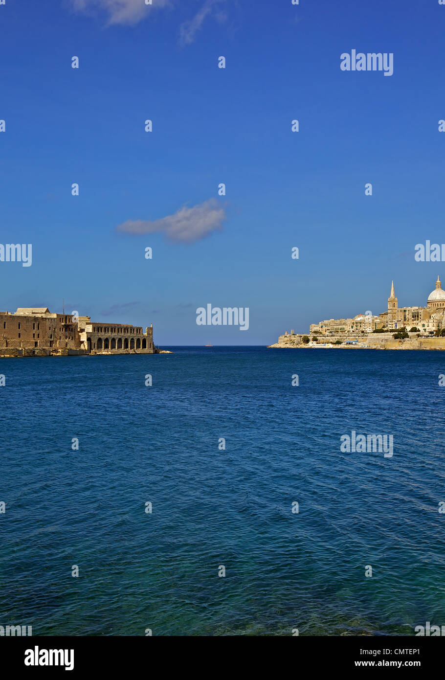 Sliema and Valletta view, Malta Stock Photo - Alamy