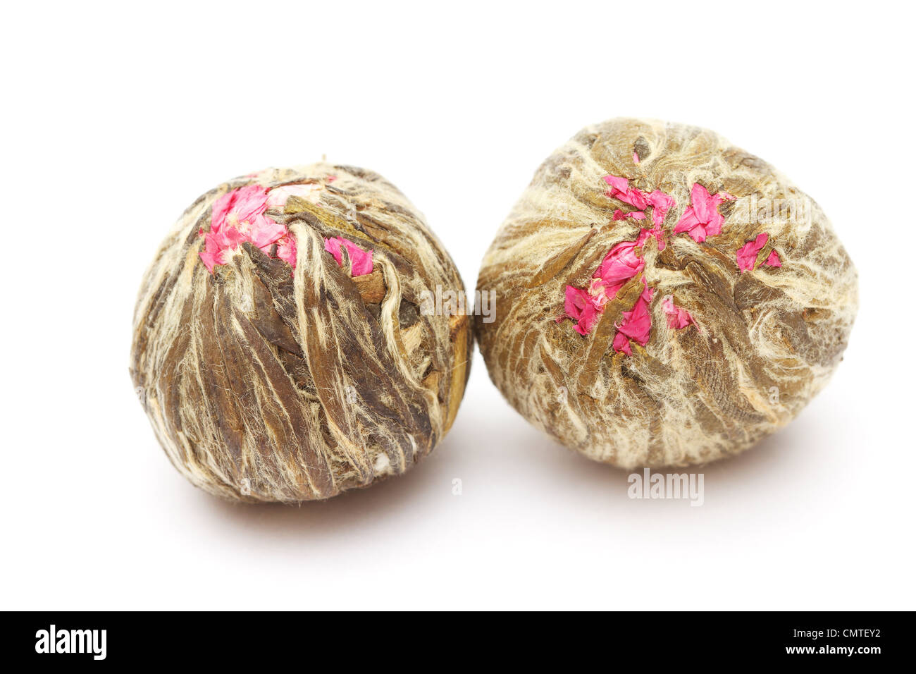 Chinese blooming tea isolated on white background Stock Photo - Alamy