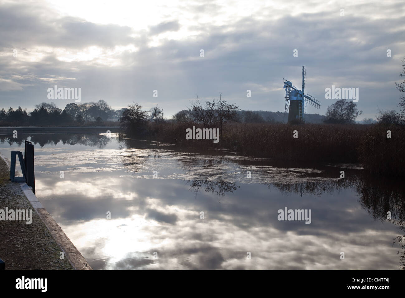 Turf Fen Windmill, Norfolk, at sunset Stock Photo - Alamy