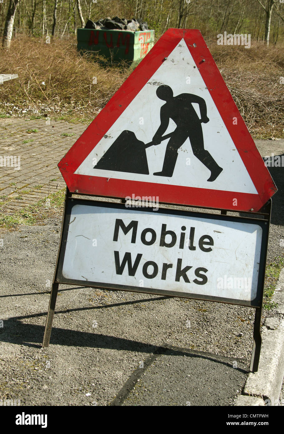 Mobile roadworks sign hi-res stock photography and images - Alamy