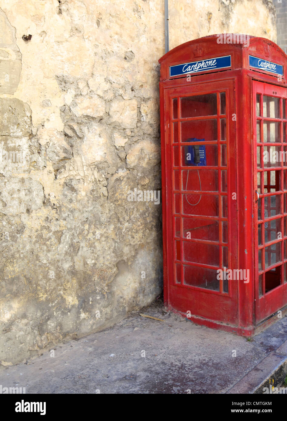 Red telephone box, Rabat, Malta Stock Photo - Alamy
