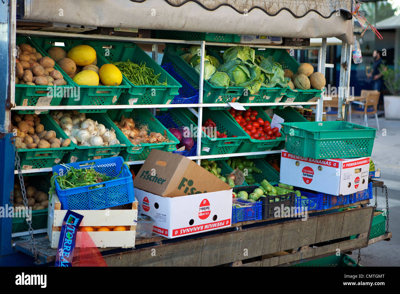Fruit and Vegetable Cart Sliema, Malta Stock Photo - Alamy