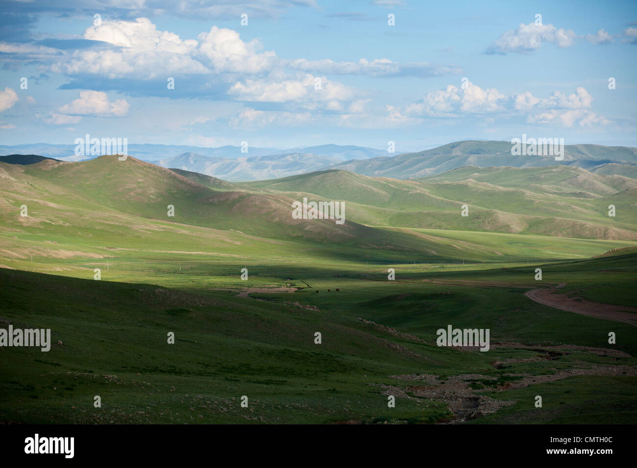landscape of beautiful steppe in Mongolia Stock Photo - Alamy