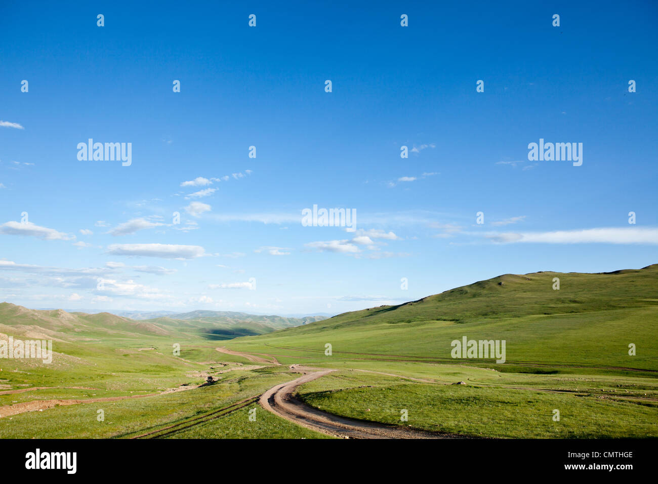 landscape of beautiful steppe in Mongolia Stock Photo - Alamy