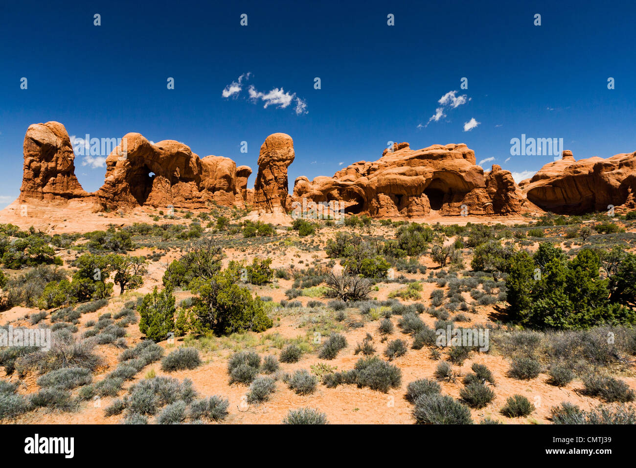 Bizarre Desert Landscape in Arches National Park Stock Photo - Alamy