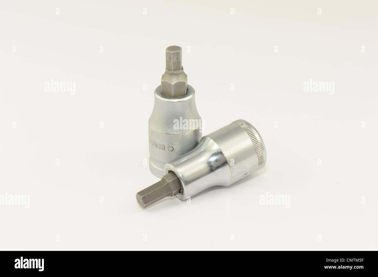 tools sockets half inch drive allen key fitting taken on a white ...