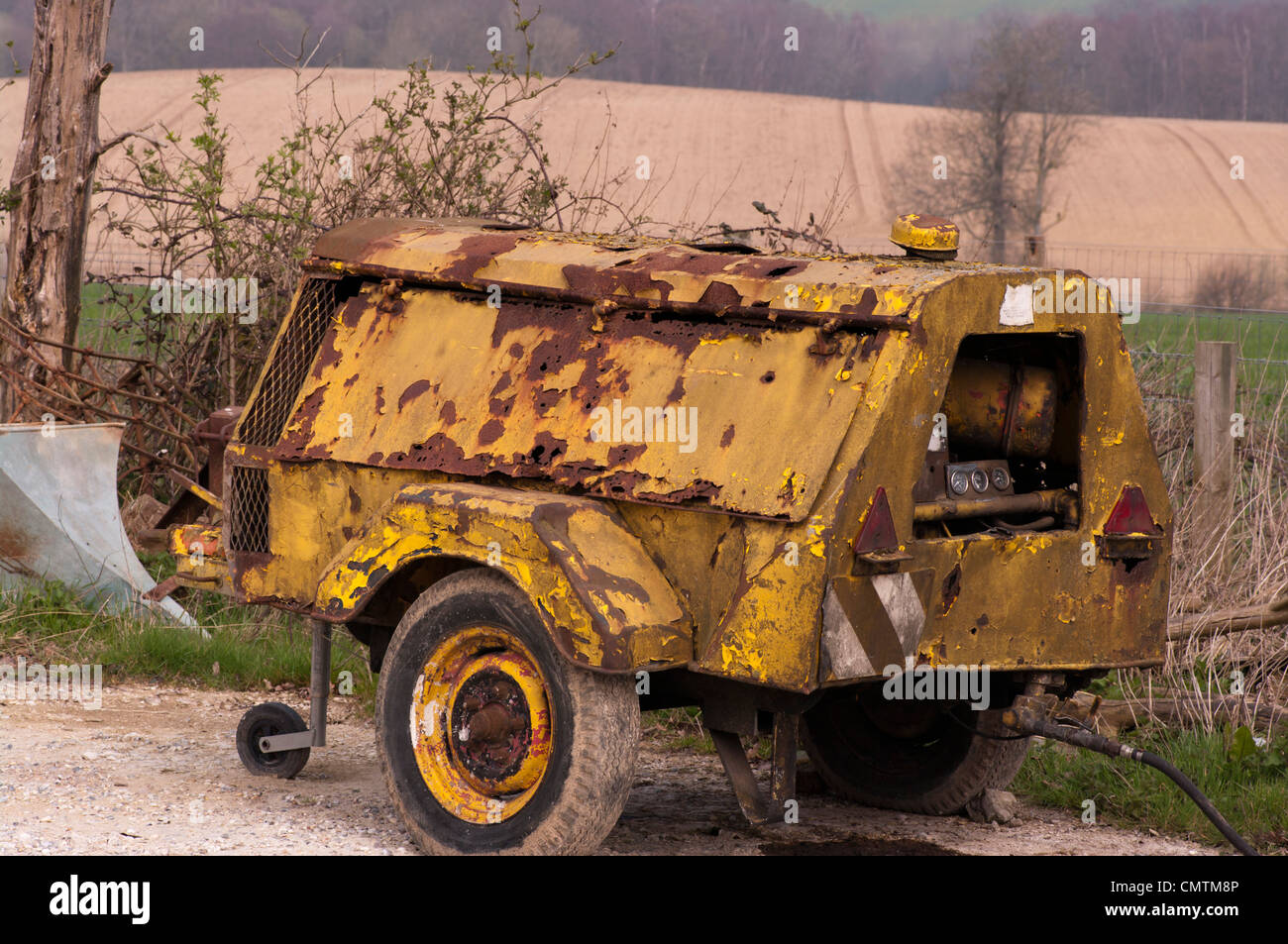Rusty Corroded Old electricity Generator Stock Photo - Alamy