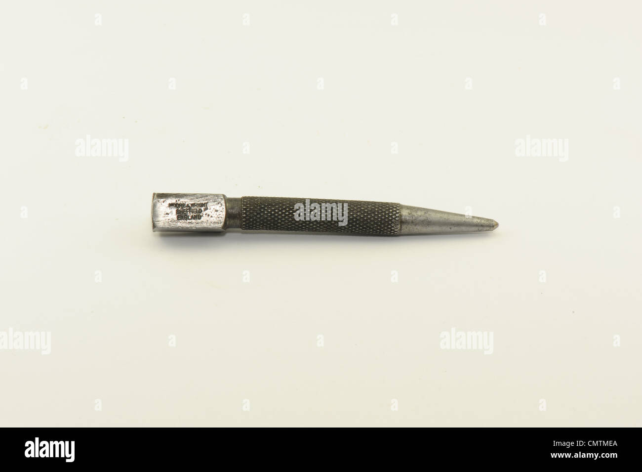 tool hard steel mechanics punch taken on a white background Stock Photo ...