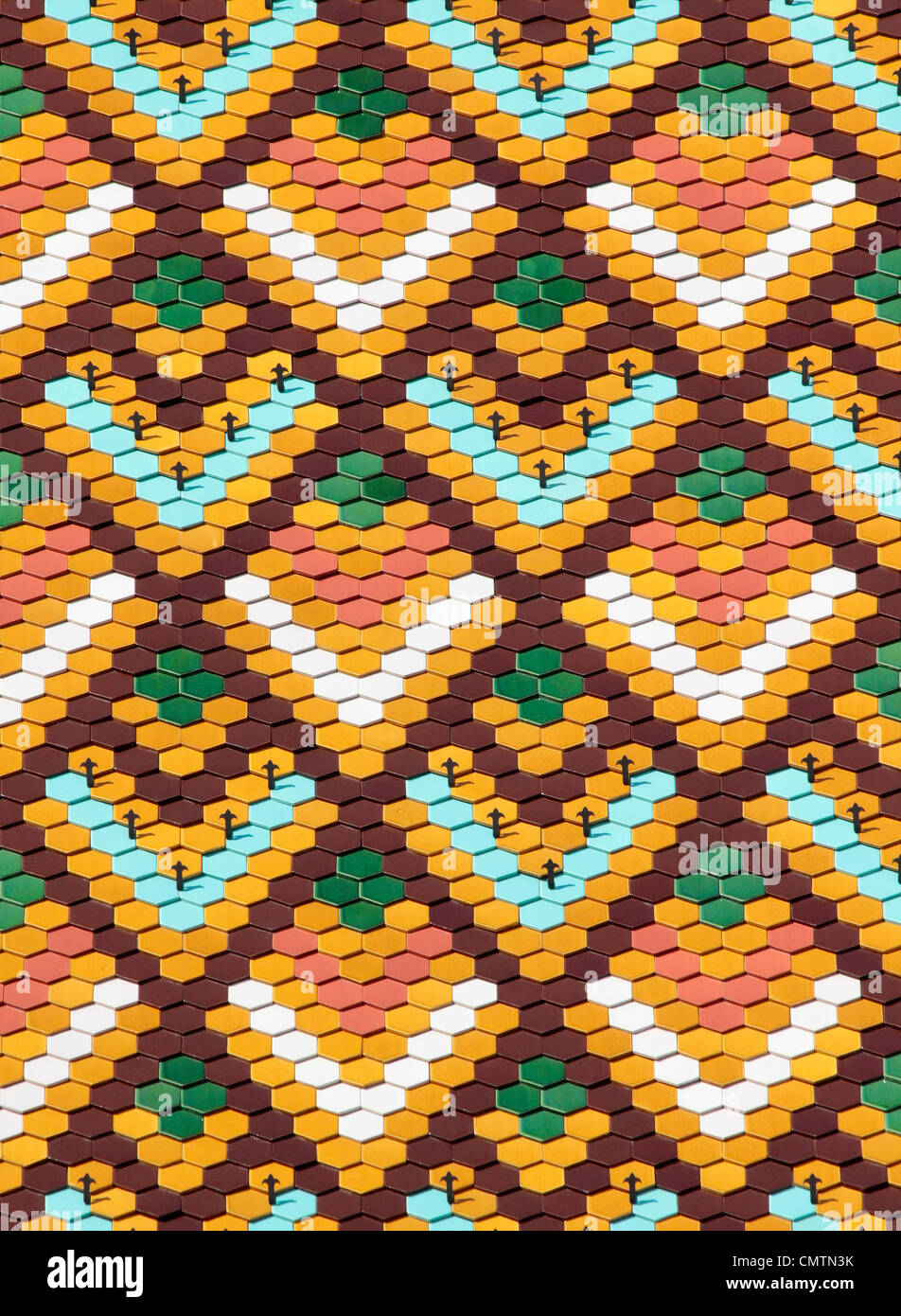 Church roof tiles decorative pattern Stock Photo - Alamy
