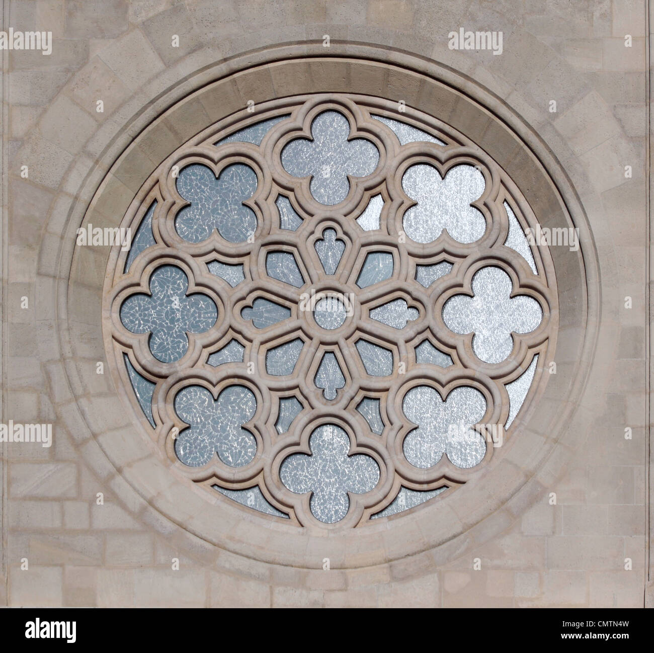 Gothic style church with carved window Stock Photo - Alamy