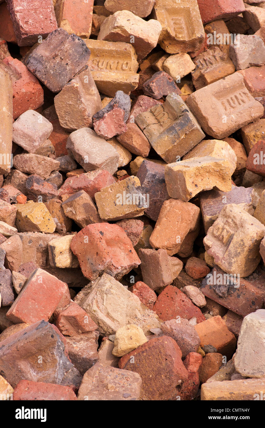 Pile Of Housebricks Bricks Builders Rubble Stock Photo - Alamy