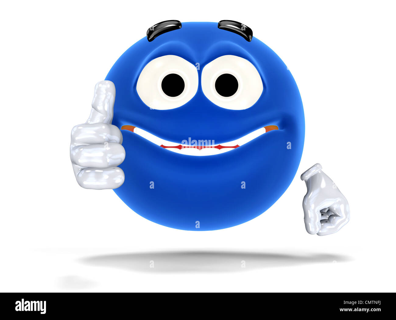 Happy smiley face, emoticon showing ok sign. On white Stock Photo - Alamy