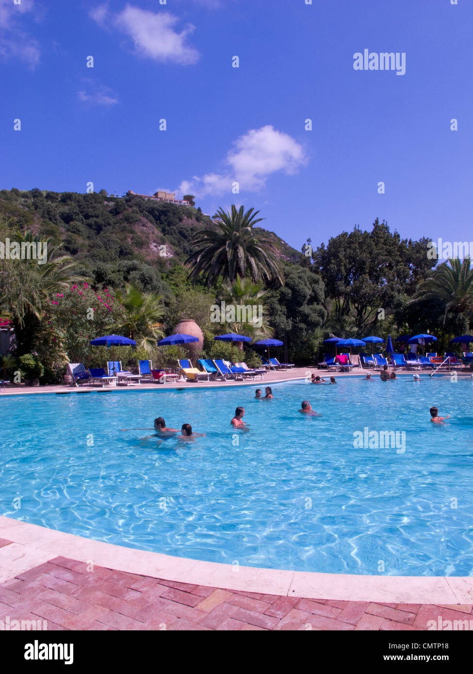 People relaxing and swimming in swimming pool at Thermal Gardens and ...