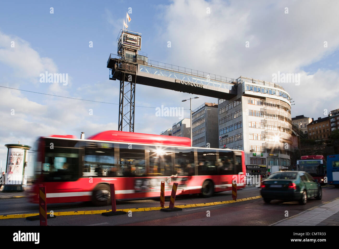 View of bus in street Stock Photo - Alamy