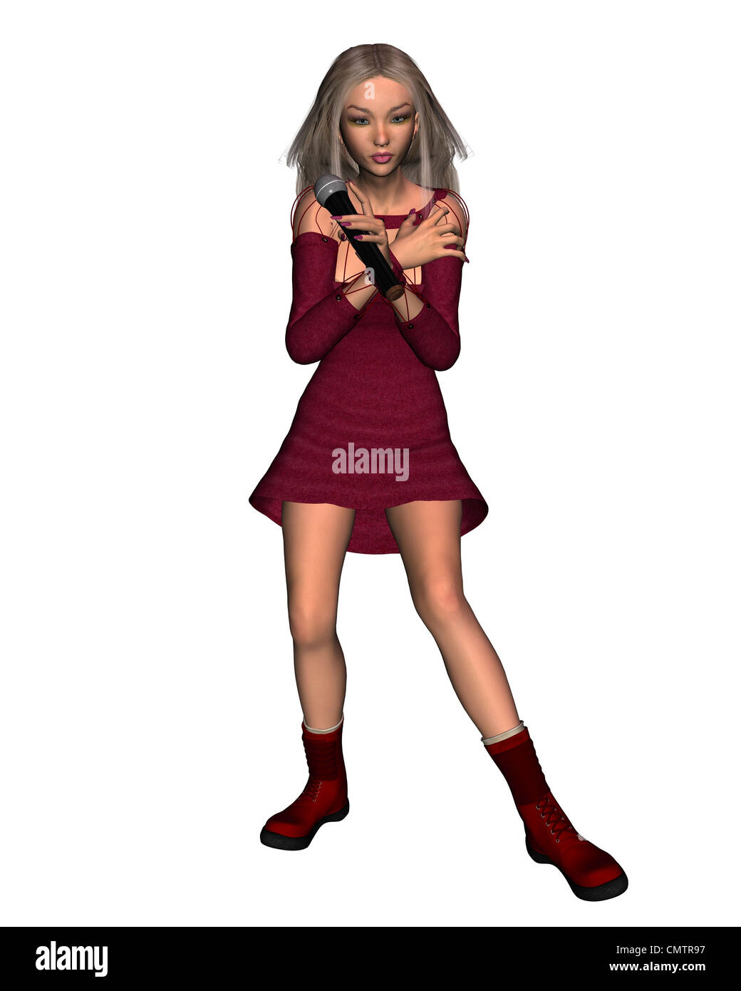 Girl female singer Cut Out Stock Images & Pictures - Alamy