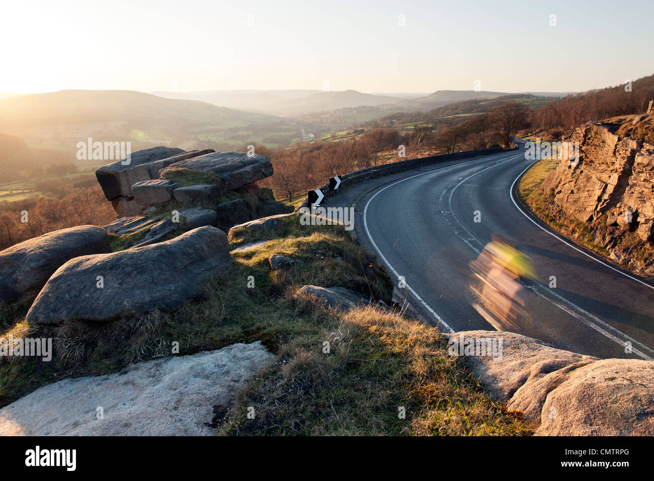 Cycling down steep hill hi-res stock photography and images - Alamy