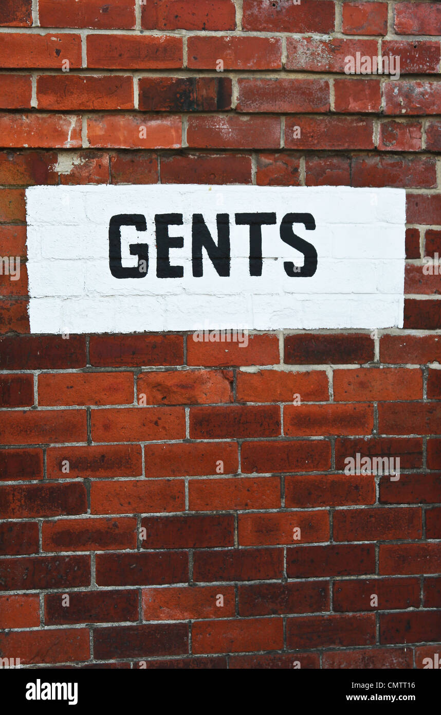 GENTS - a sign painted on brick wall in Lincoln next to the ...