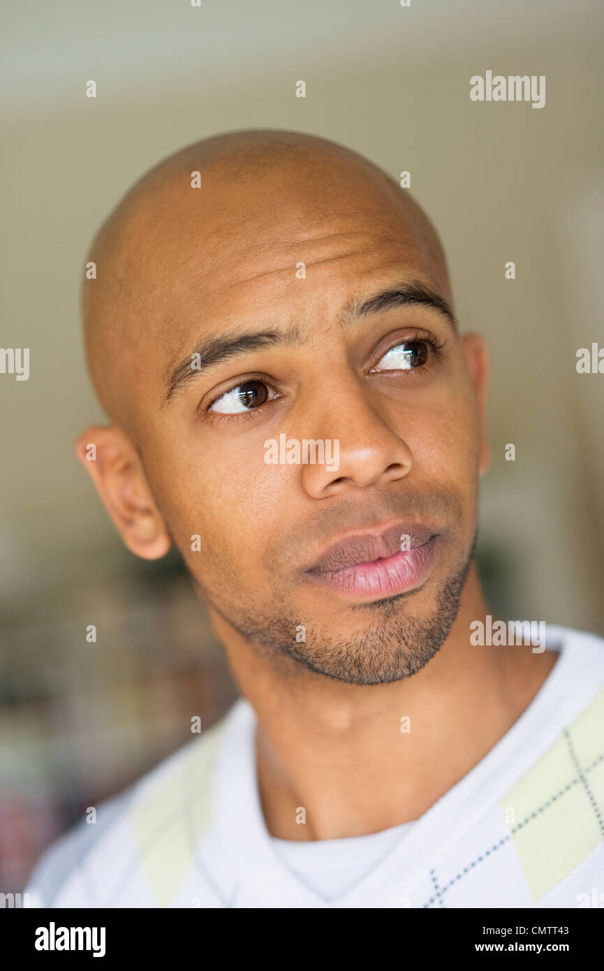 Balding african close up hi-res stock photography and images - Alamy