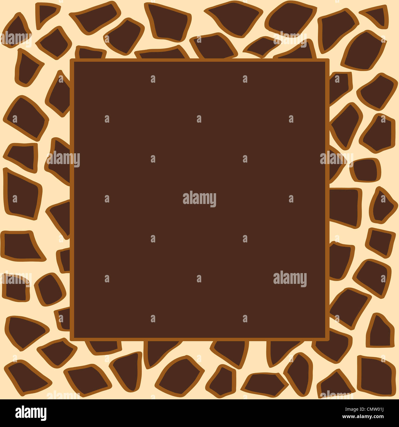 Animal giraffe pattern frame Stock Photo - Alamy
