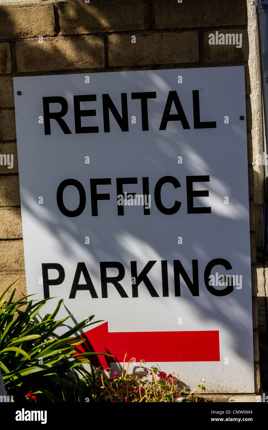Rental office signs at an apartment community in Camarillo California ...