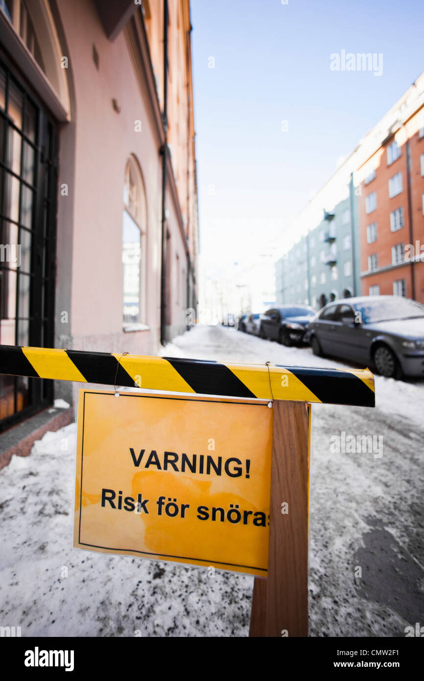 Sidewalk warning sign hi-res stock photography and images - Alamy