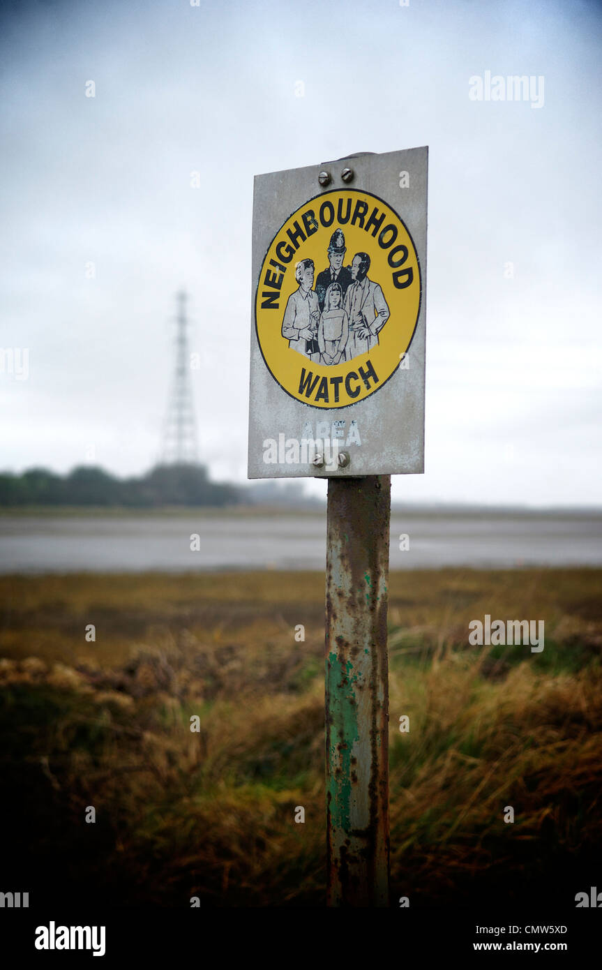 Neighborhood watch warning sign hi-res stock photography and images - Alamy