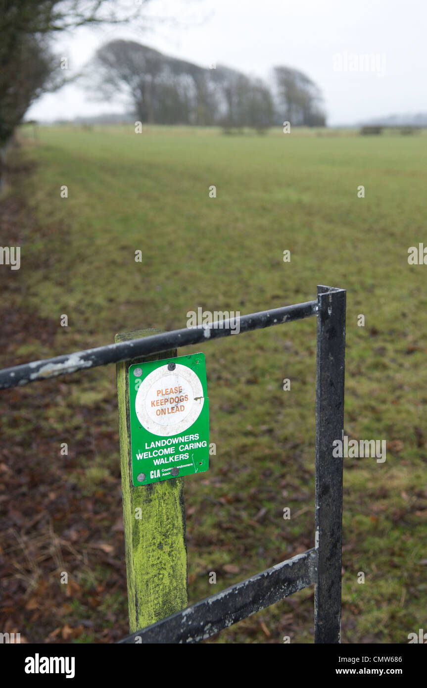 Country Land Owners Association sign giving public access Stock Photo ...