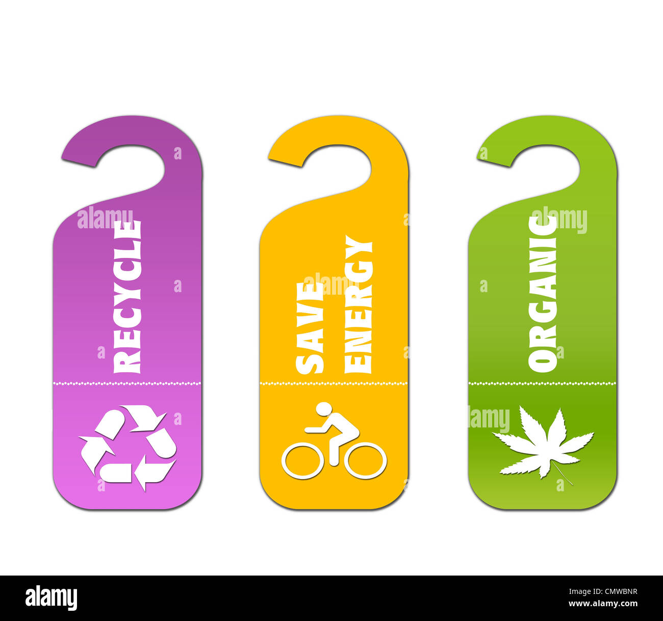 Ecology and recycle tags for environmental design Stock Photo - Alamy