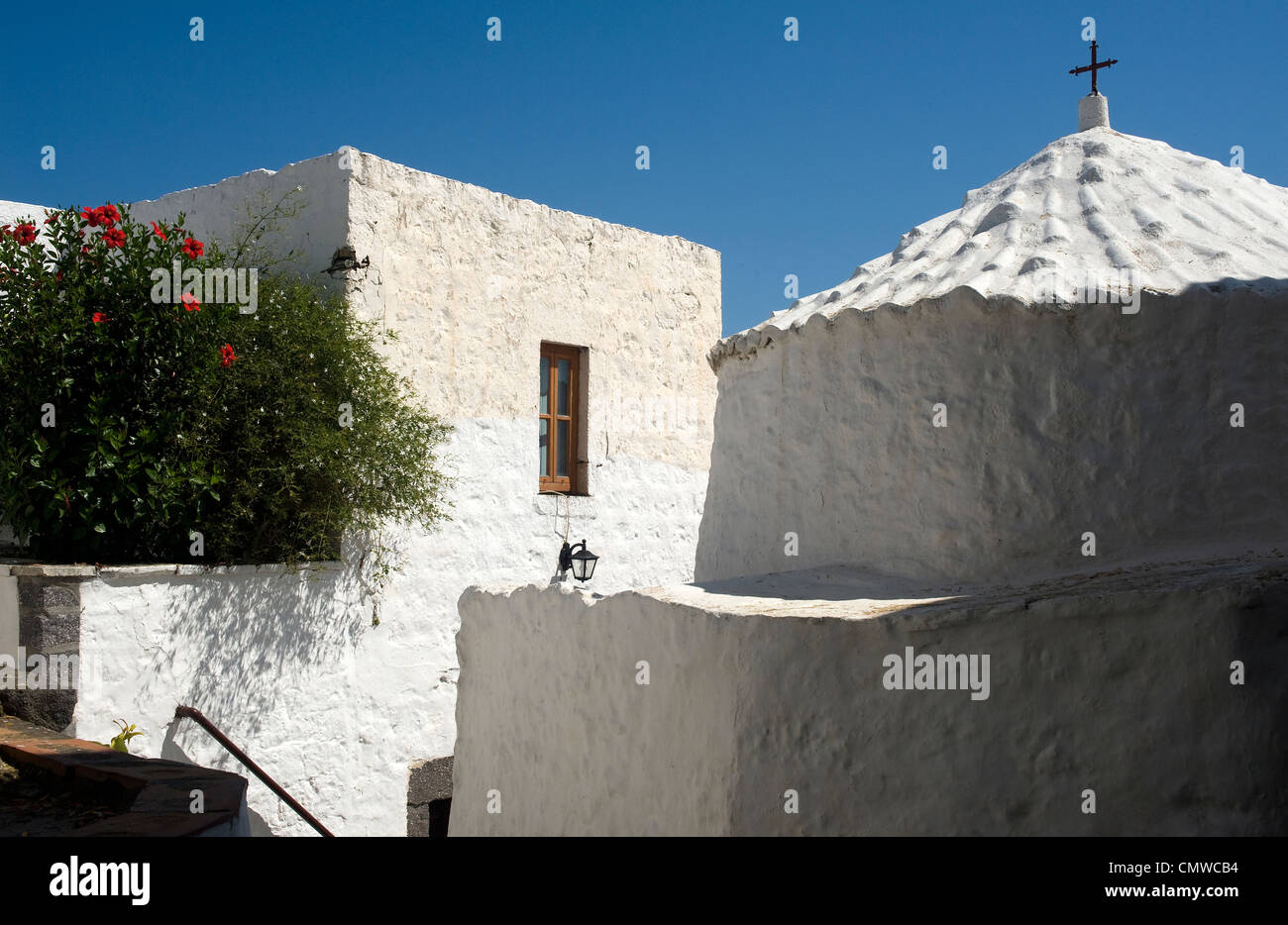 Cave of the Apocalypse. Island of Patmos, Dodecanese, Greece Stock ...