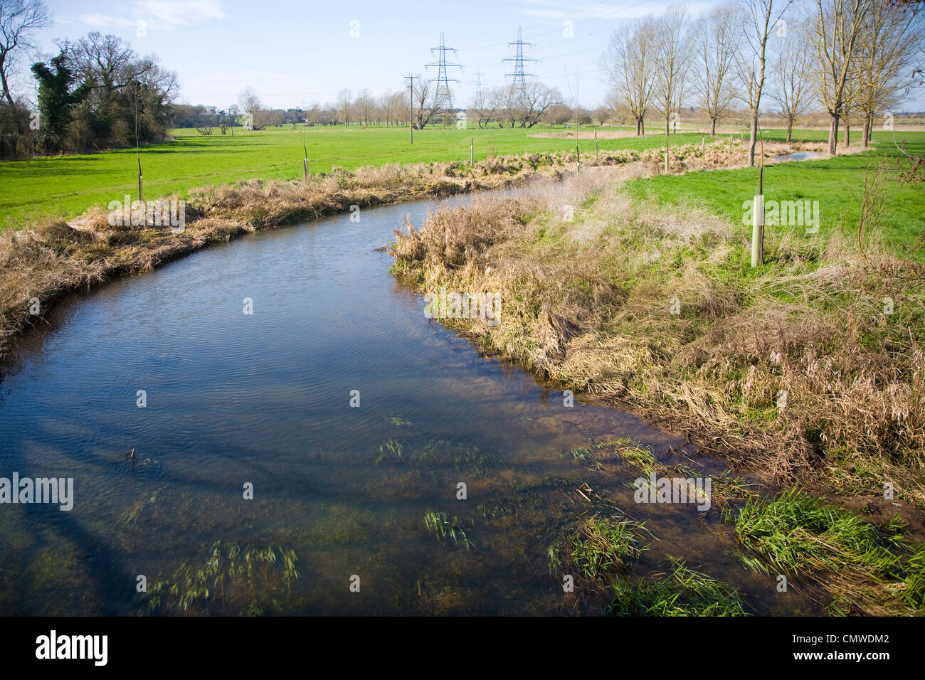 River Alde at Langham Bridge near Blaxhall, Suffolk, England Stock ...