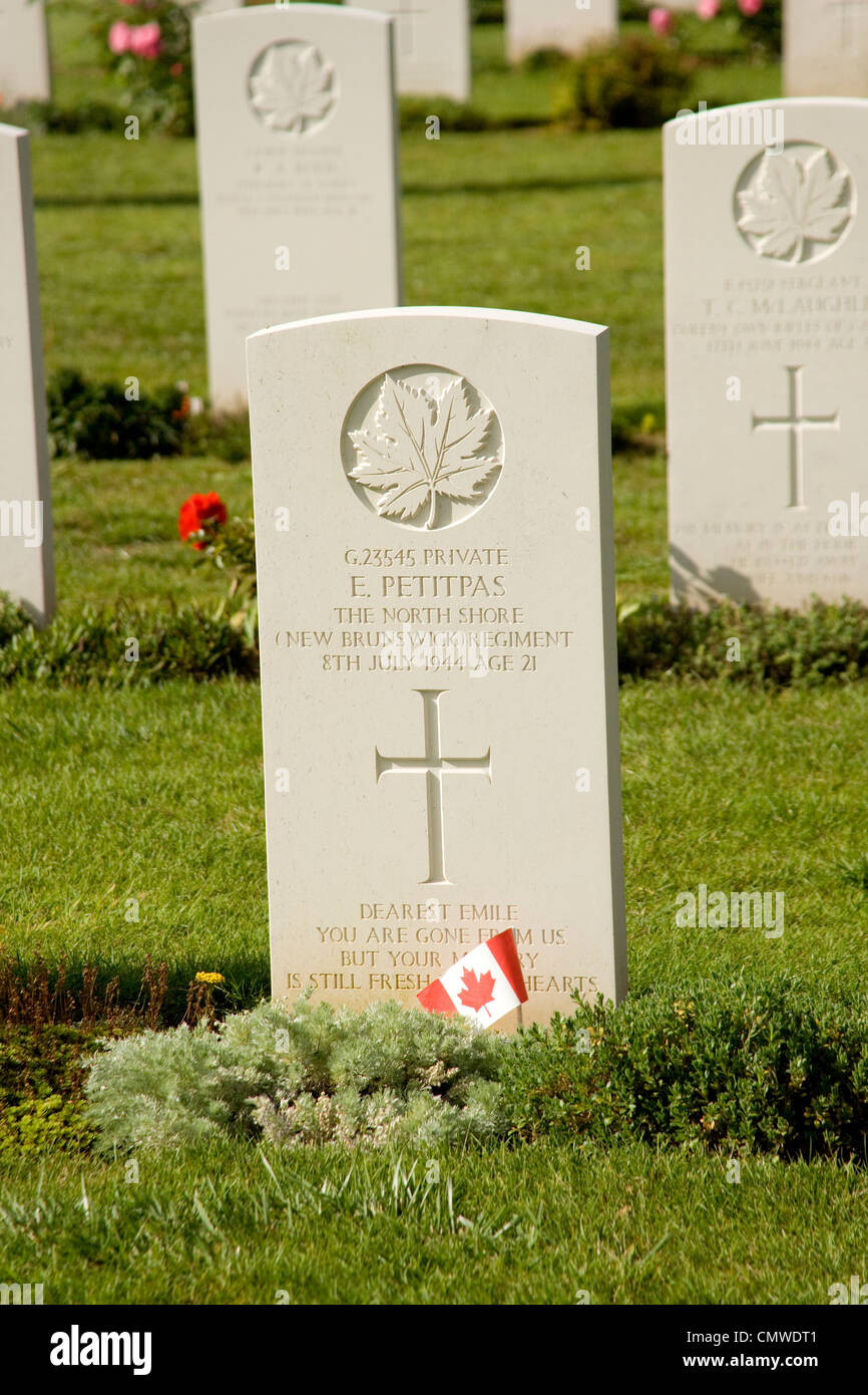 Commonwealth War Graves Commision Canadian Cemetery at Beny sur Mer ...