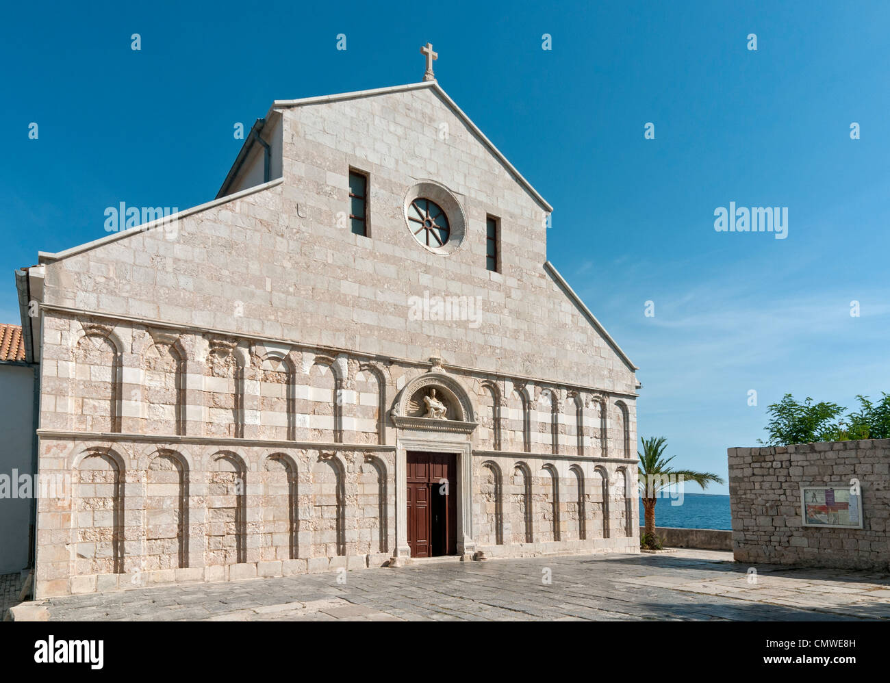 Arched West Front Facade of Church (Cathedral) of St Mary the Great (Crkva svete Marije Velike ...