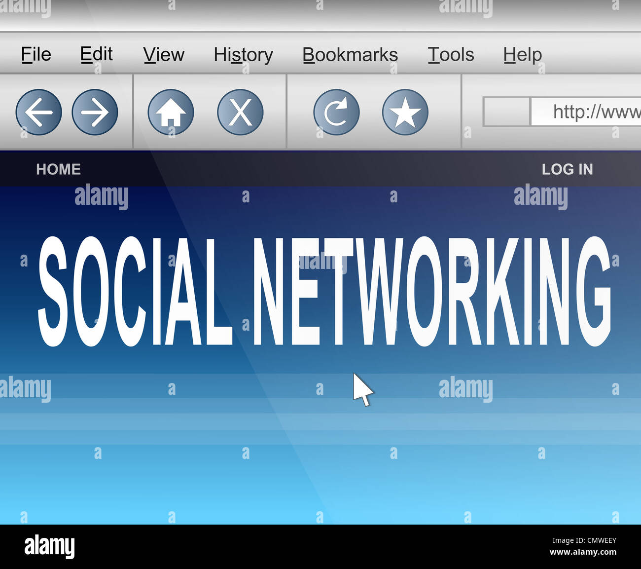 Social networking screenshot Stock Photo - Alamy