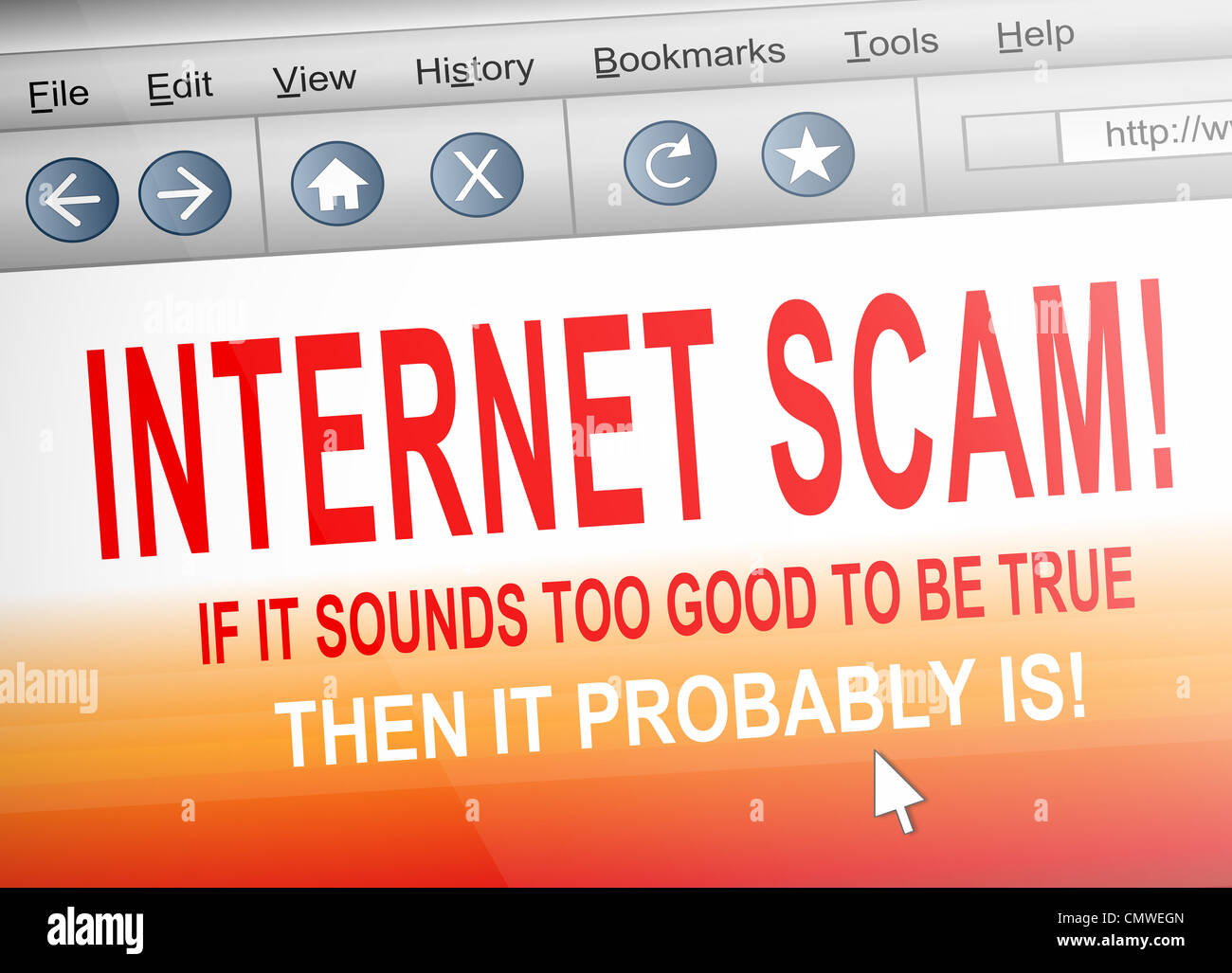 Internet scam concept Stock Photo - Alamy