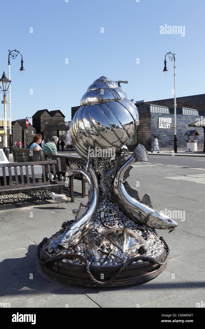 Hastings Winkle Club Statue on Winkle Island East Sussex UK Stock Photo ...